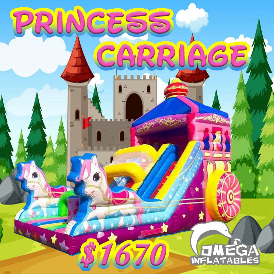 Princess Carriage Slide – Omega Inflatables Factory