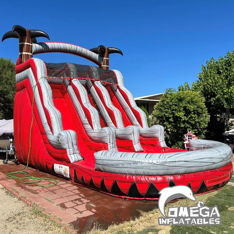 17FT Red Rush Water Slide – Omega Inflatables Factory