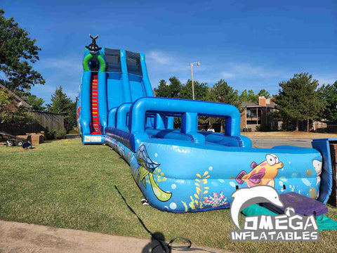 25ft Coral Crush Water Slide – Omega Inflatables Factory
