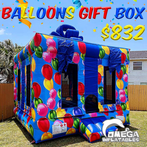 Commercial Grade Balloons Gift Box Inflatable Bounce House – Omega ...