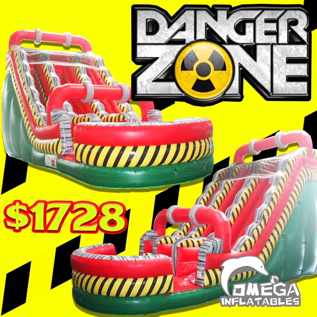 20FT Danger Zone Commercial Inflatable Water Slide – Omega Inflatables ...