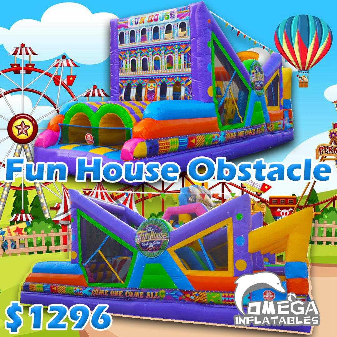 Fun House Inflatable Obstacle Course – Omega Inflatables Factory
