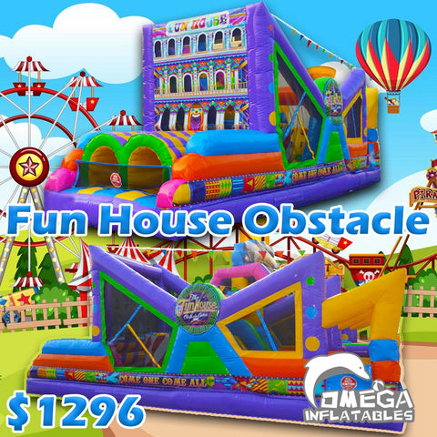 Fun House Inflatable Obstacle Course – Omega Inflatables Factory