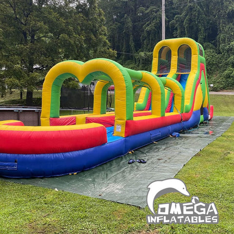 Double Load Summer Splash Water Slide Commercial Inflatables for Sale ...