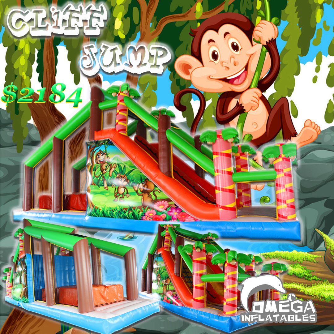 Jungle Monkey Inflatable Cliff Jump – Omega Inflatables Factory