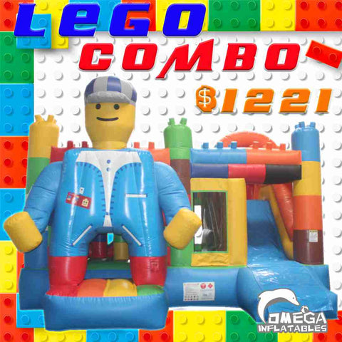 Lego Multiplay Inflatable Combo for Sale – Omega Inflatables Factory