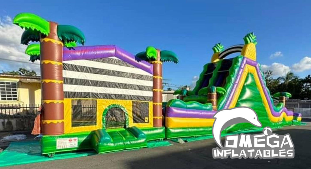 69FT Palm Beach Commercial Inflatable Obstacle Course – Omega ...