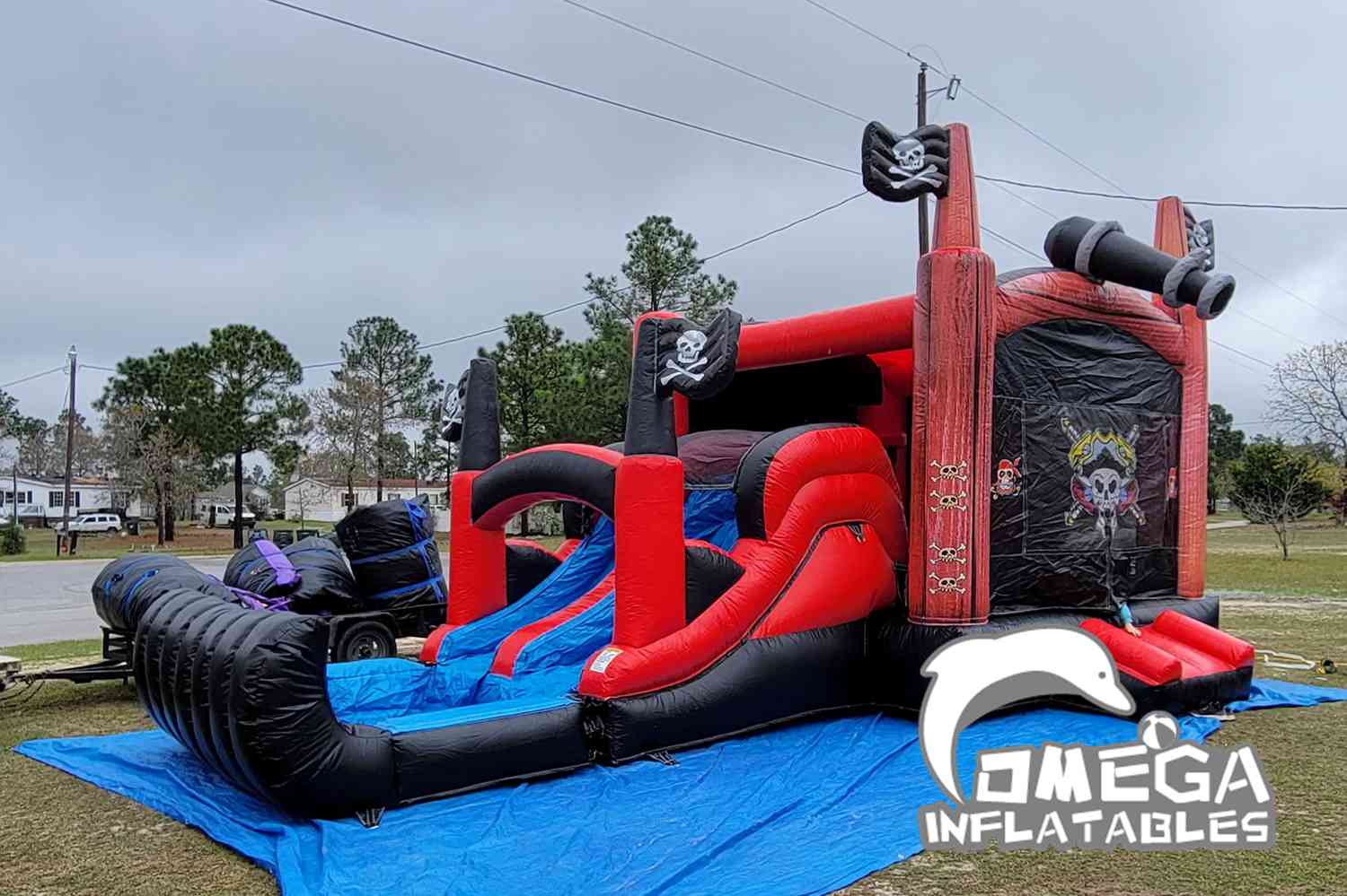 Pirate Inflatable Wet Dry Combo – Omega Inflatables Factory