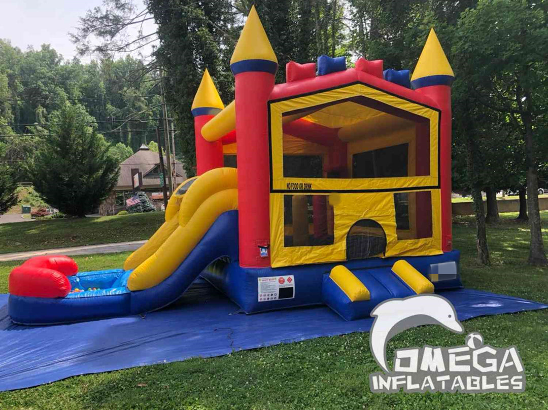 Rainbow Bricks Athletic Water Combo | Omega Inflatables Factory