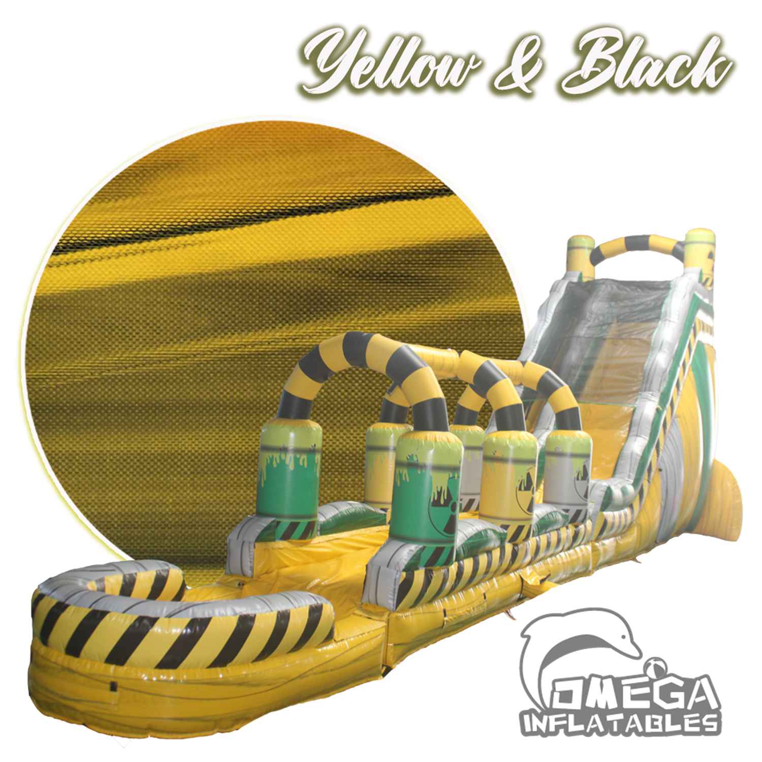 New marble yellow & black color | Omega Inflatables Factory