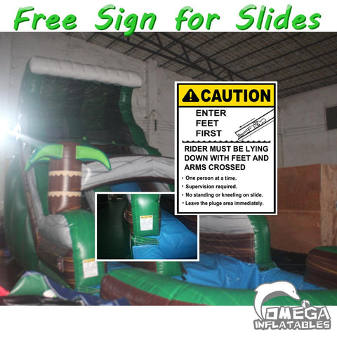 Free Warning Sign for Inflatable Slides – Omega Inflatables Factory