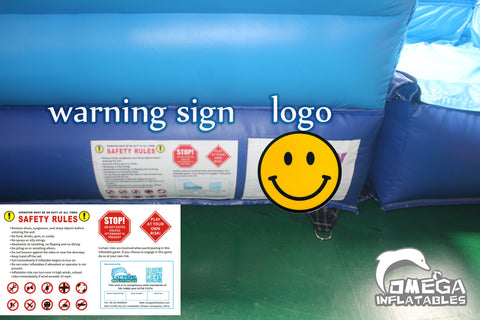 Free warning sign and custom logo for each inflatable – Omega ...