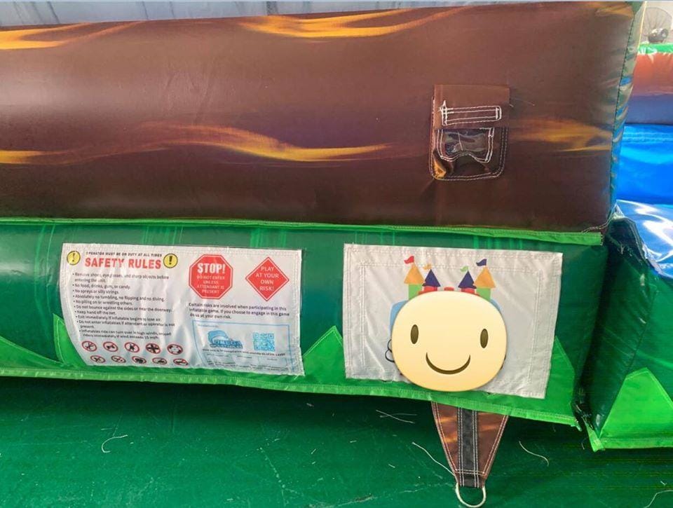 Free Logo & Warning Sign – Omega Inflatables Factory