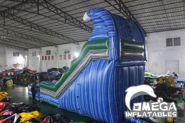 Omega Inflatables Factory - 18FT Marble Purple Wave Water Slide ...