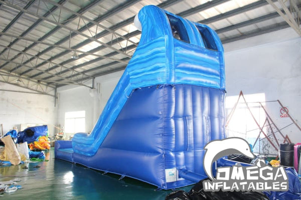 Omega Inflatables Factory - 18FT Blue Marble Wave Water Slide