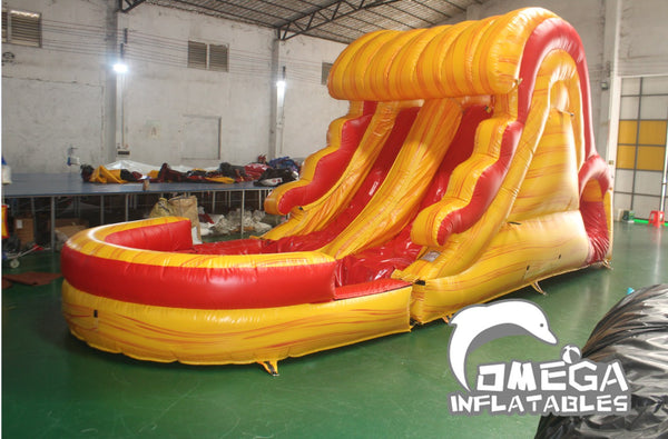 Omega Inflatables Factory - 18FT Black and Gold Modular Wet Dry Slide