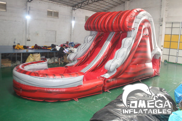 Omega Inflatables Factory - 18FT Black and Gold Modular Wet Dry Slide