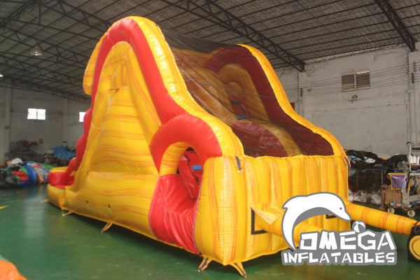 Omega Inflatables Factory - 18FT Black and Gold Modular Wet Dry Slide