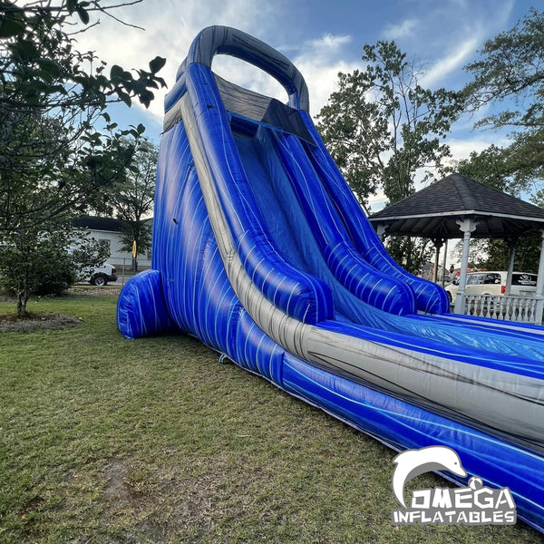 Omega Inflatables Factory - 22FT Tropical Marble Blue Water Slide