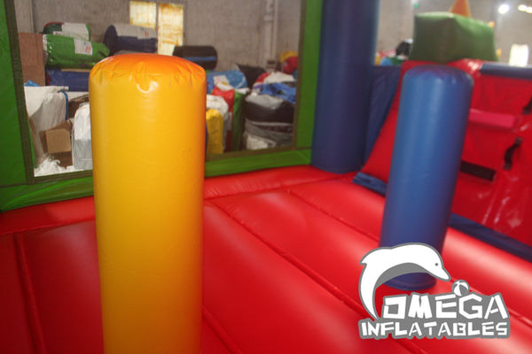 Omega Inflatables Factory - Tropical Wave Dual Lane Wet Dry Combo