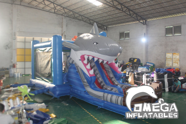 Omega Inflatables Factory - Inflatables Shark Jumper Combo