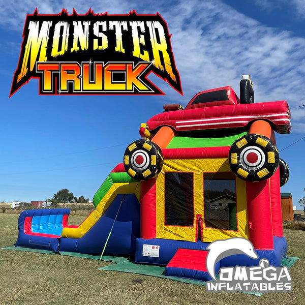 Omega Inflatables Factory - Super Monster Truck Inflatable Bounce House ...
