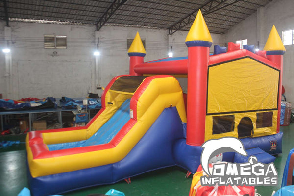 Omega Inflatables Factory - Rainbow Bricks Xtreme (5 IN 1) Wet Dry Combo