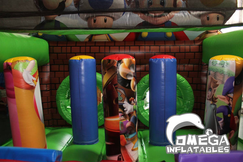 Omega Inflatables Factory - Dual Lane Zip Thru Obstacle Course