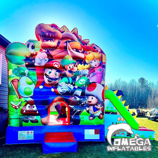 Omega Inflatables Factory - Tropical Wave Dual Lane Wet Dry Combo