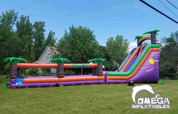 Omega Inflatables Factory - 18FT Black and Gold Modular Wet Dry Slide