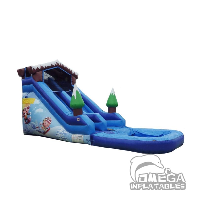 Omega Inflatables Factory - 18FT Snow Resort Super Wet Dry Slide