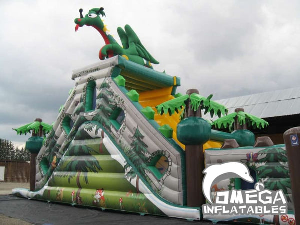 Omega Inflatables Factory - 2 Part Dragons Forest Obstacle Course