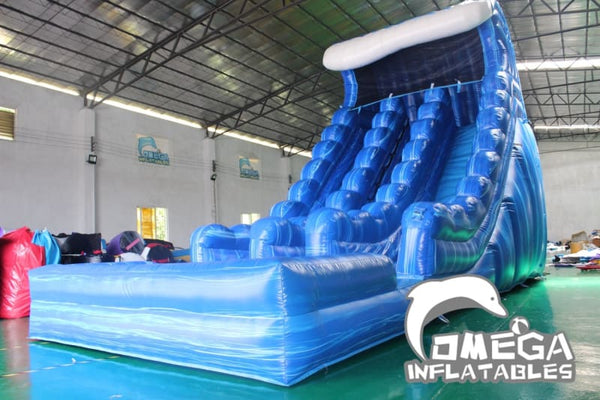 Omega Inflatables Factory - 20FT Blue Marble Wave Water Slide