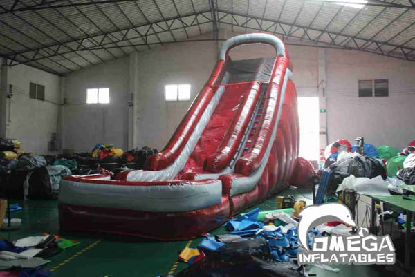 Omega Inflatables Factory - 22FT Marble Red Water Slide