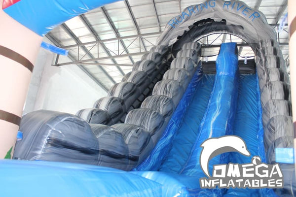 Omega Inflatables Factory - 22FT Roaring River Rainbow Tropical Water Slide