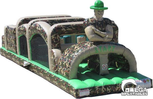 Omega Inflatables Factory - 40ft Camo Obstacle Course