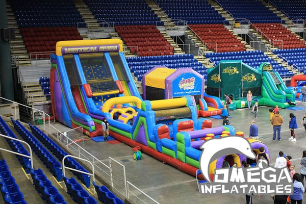 Omega Inflatables Factory - 67FT Vertical Rush Obstacle Course