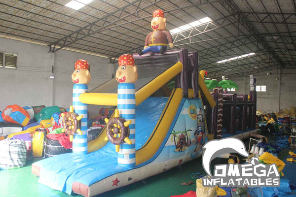 Omega Inflatables Factory - Tropical Pirate Treasure Island Obstacle Course
