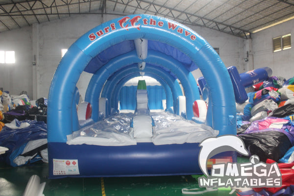 Omega Inflatables Factory - Surf the Wave Slip N Slide with Roof