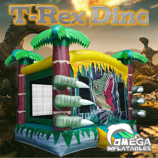 Omega Inflatables Factory - T-Rex Dino Bounce House Combo