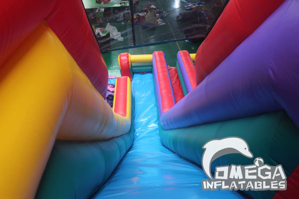 Omega Inflatables Factory - 24FT Wacky Dual Lance Slide