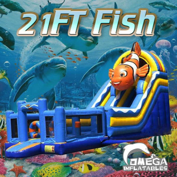 Omega Inflatables Factory - 21FT Inflatable Fish Slide