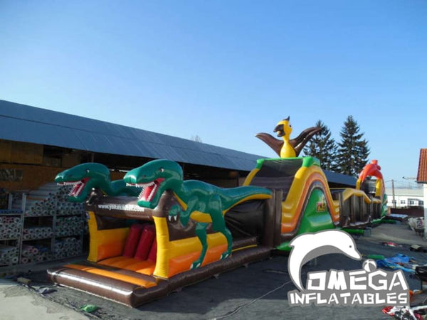 Omega Inflatables Factory - Big Dino Obstacle Course