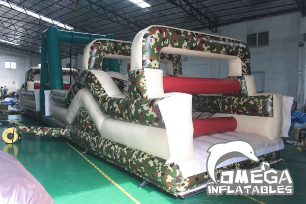 Omega Inflatables Factory - Boot Camp Challenge Obstacle Course with Pool