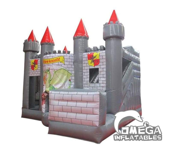 Omega Inflatables Factory - Brave Knight Castle Inflatable Slide Bounce ...