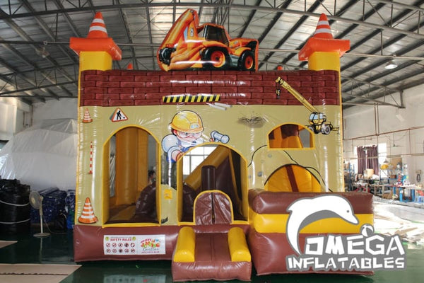 Omega Inflatables Factory - Digger/Miner Themed Jumping Castle