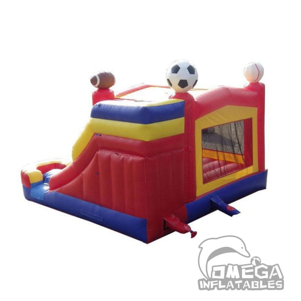Omega Inflatables Factory - Extreme Fortress Orange Castle Dual Lane ...