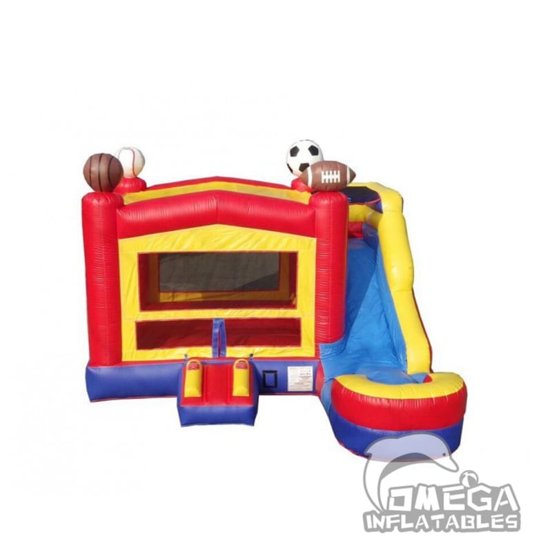 Omega Inflatables Factory - Extreme Fortress Orange Castle Dual Lane ...