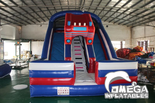 Omega Inflatables Factory - Fire Truck / Fire Engine Inflatable Slide