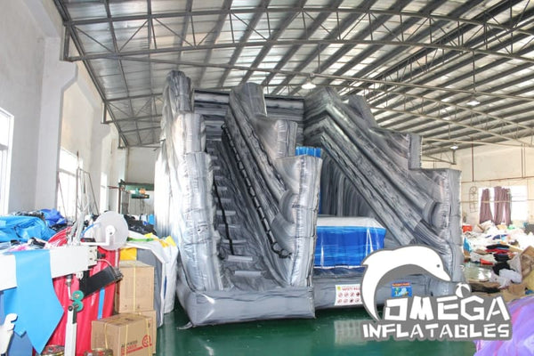 Omega Inflatables Factory - Grey Marble Inflatable Cliff Jump